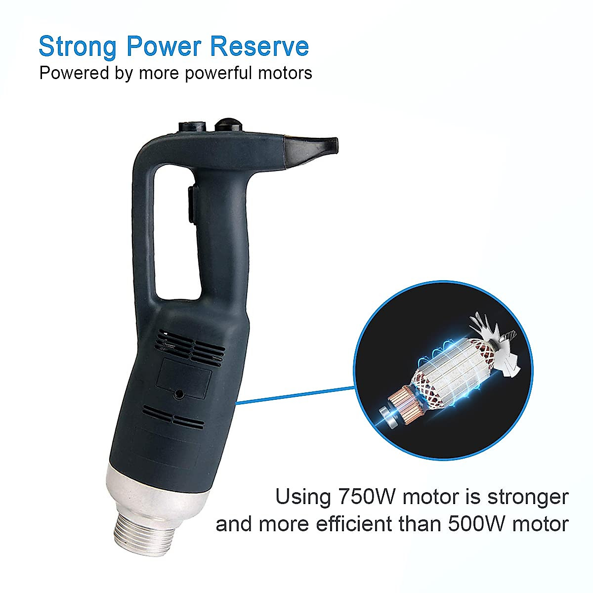 NJTFHU 14 in Heavy Duty Immersion Blender Handheld Kitchen, Hand Blenders for Kitchen, Commercial Mixer Electric, 500W Removable Shaft 2500rpm to 15000rpm, Emulsifier Blender Handheld