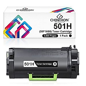 CHENPHON Compatible 50F1H00 501H Toner Cartridge Replacement for Lexmark MS310 MS312 MS315 MS410 MS415 MS510 Series Printer Toner (High Capacity Black 5,000 Pages, 1-Pack)