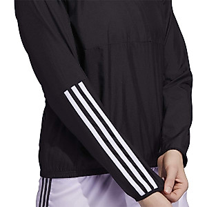 adidas Women's Run It 3-Stripes Anorak Black X-Small