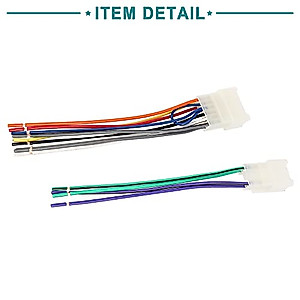 ACROPIX Car CD Player Wiring Harness Set Speaker Wire Adapter Fit for Toyota Camry White