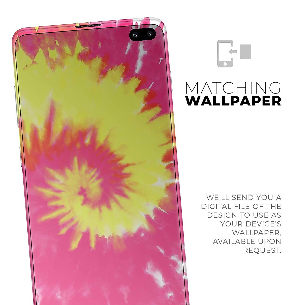 DesignSkinz Spiral Tie Dye V2 Protective Vinyl Decal Wrap Skin Cover Compatible with The Samsung Galaxy S20 (Screen Trim & Back Glass Skin)