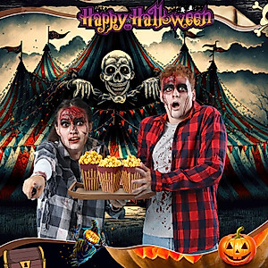 MotiMind 100 pcs Popcorn Boxes for Movie Night Popcorn Bags Popcorn Containers Creepy Carnival Decor Circus Snack Boxes Candy Cookie Container for Movie Night Halloween Birthday Party Supplies