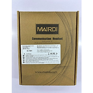 MAIRDI Telephone Headset with RJ9 Jack & 3.5mm Connectors for Call Center Office Deskphone Cell Phone PC Laptop, Landline Phone Headset with Microphone Noise Canceling for Polycom Avaya Nortel