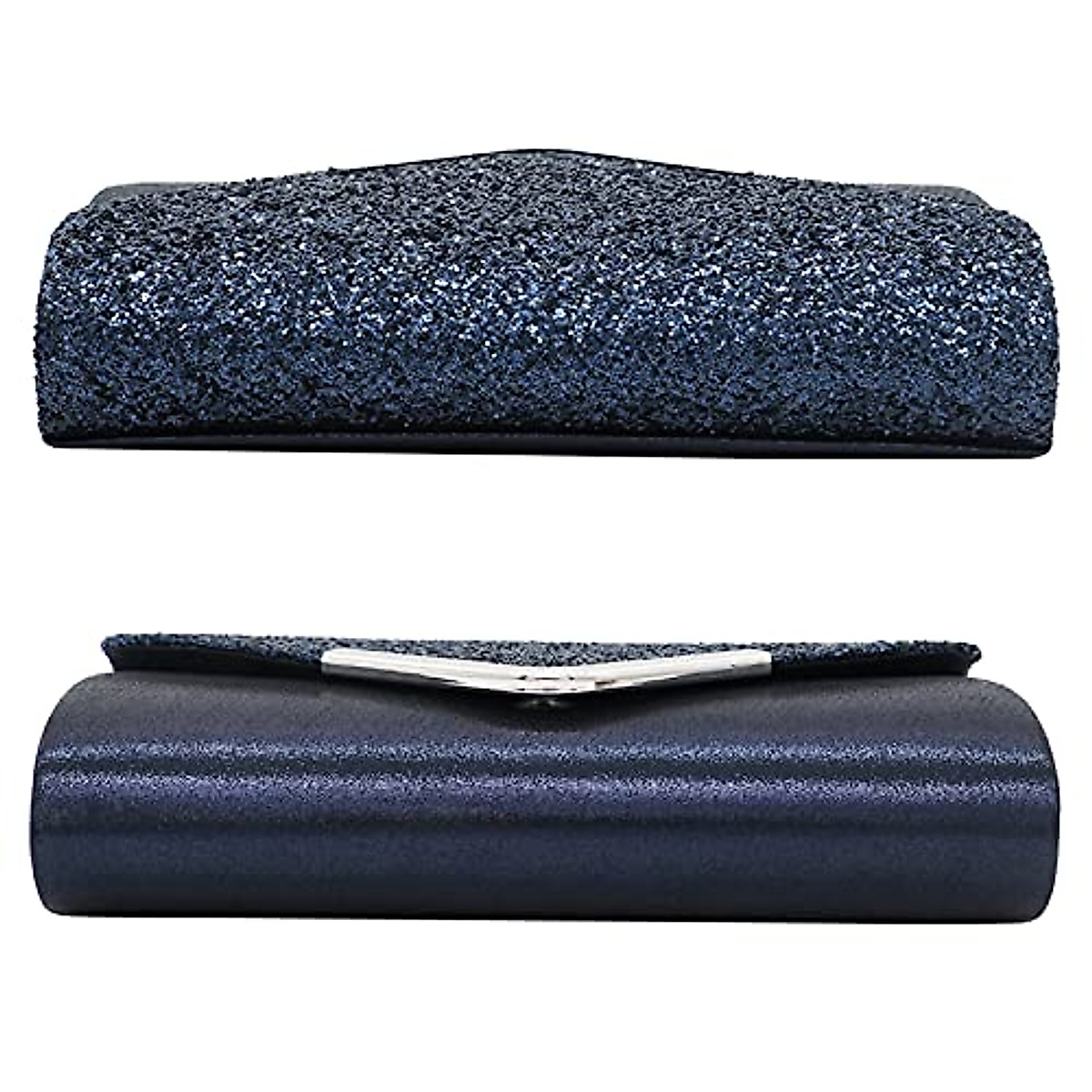 Miss Chow Glittered Envelope Clutch Purse Sequined Evening Bag Lustrous Party Handbag Shiny Shoulder Bag