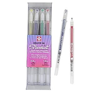 SAKURA Gelly Roll Stardust Glitter Gel Pens - Bold Point Ink Pen for Lettering, Drawing, Invitations, & Stationery - Assorted Colored Ink - Bold Line - 16 Pack