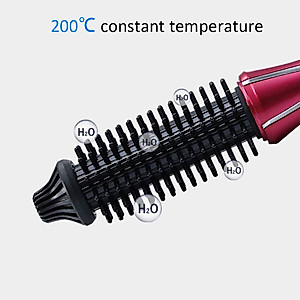 Hair Dryer Brush, Curling Iron Hair Ionic Hair Straightener Brush Ceramic Heated Brush Styler For Short Hair[Us]