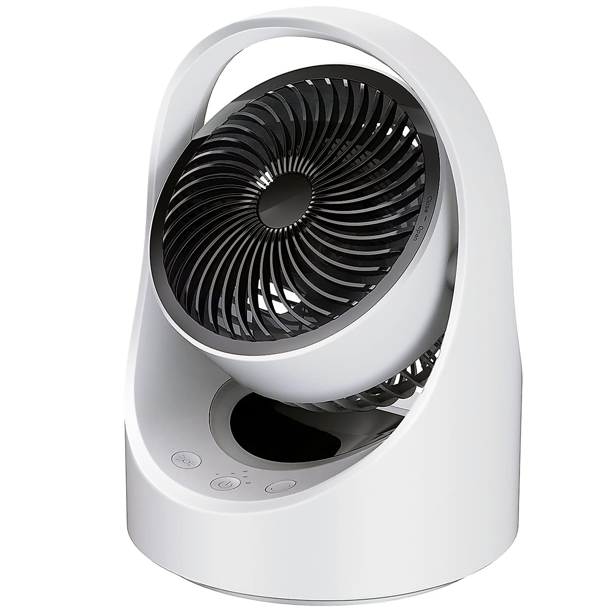 NewGod Rechargeable Air Circulator Fan Small Oscillating Desk Fan with LED Light 4 Wind Speeds USB Powered Cordless Quiet Table Fans for Bedroom Office Home（4400mAh） White1