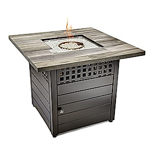 Hayden Gray 38" Square Dual Heat Gas Fire Pit