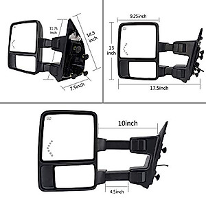 Perfit Zone TOWING MIRROR Replacement Fit for RIGHT Passenger Side SUPER DUTY F250 08-16