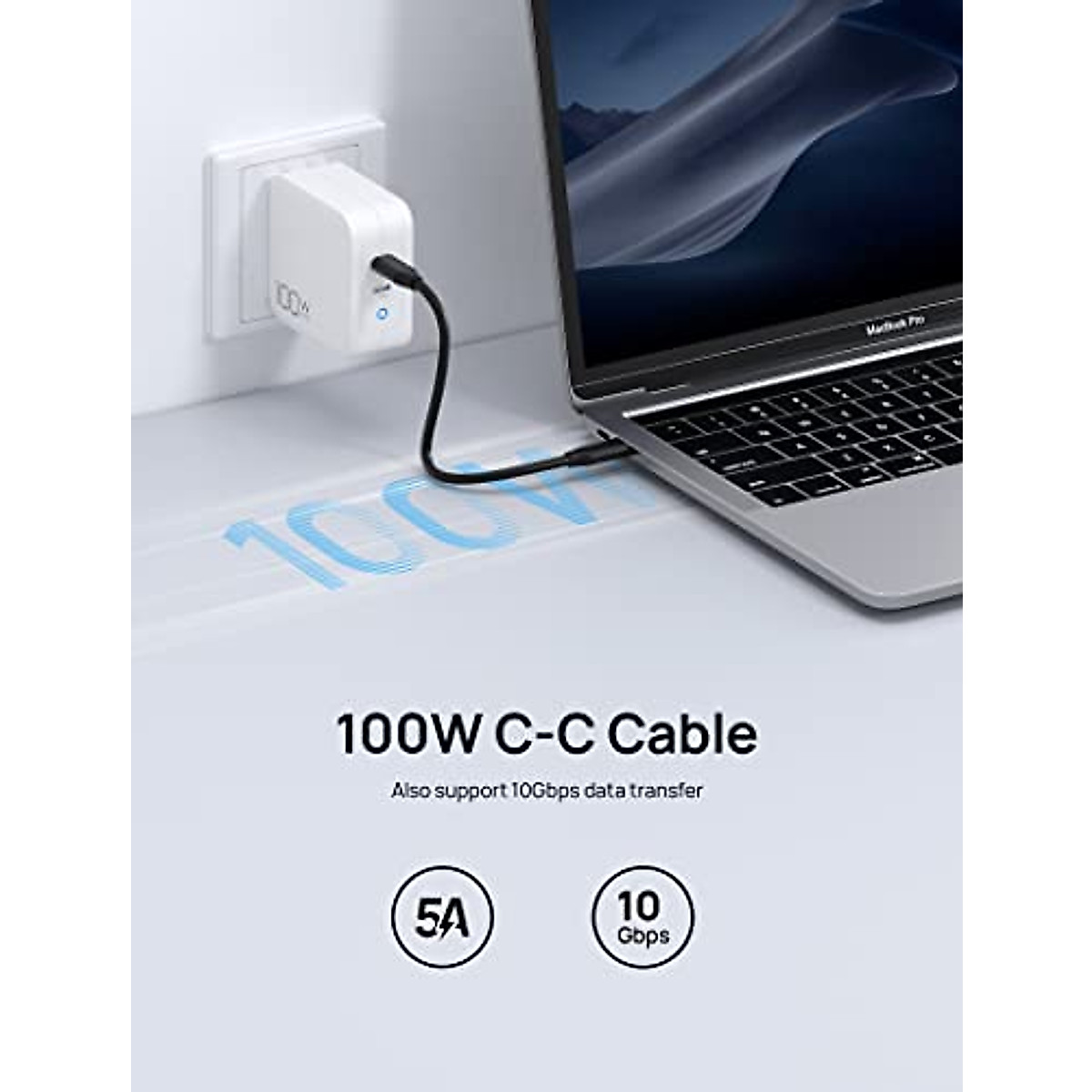 USB Cable Card, JSAUX Mini Digital Storage Box, Includes 100W USB C-C 3.0 Cable, USB C Female-Micro USB, USB C Female-USB A, Compatible with USB-C/A Micro Mainstream Cell Phones and Digital Products