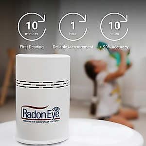 Ecosense RD200 RadonEye, Home Radon Detector, Fast Capture of Fluctuating Levels, Short & Long-Term Continuous Monitoring with Trend Charts