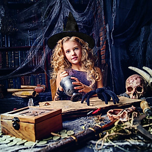 Elcoho 10 Pack Halloween Costume Witch Hat Halloween Costume Accessory for Holiday Halloween Party, Black