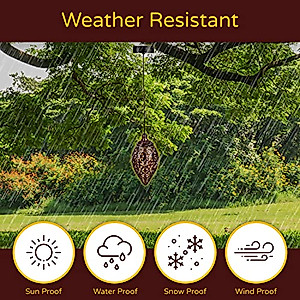 Solis Plus Outdoor Hanging Solar Light with Shepherd's Hook Included-Hanging Solar Lighting for Garden 8mm LED Solar Décor – Elegant Olive-Shaped Hanging Solar Lights Outdoor – Renewable Energy Source