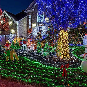 Dazzle Bright Green Christmas Lights with Green Wire, 33FT 150 Count Incandescent Christmas Tree String Lights with UL Certified Christmas Decorations for Indoor Outdoor Xmas Yard Party Decor