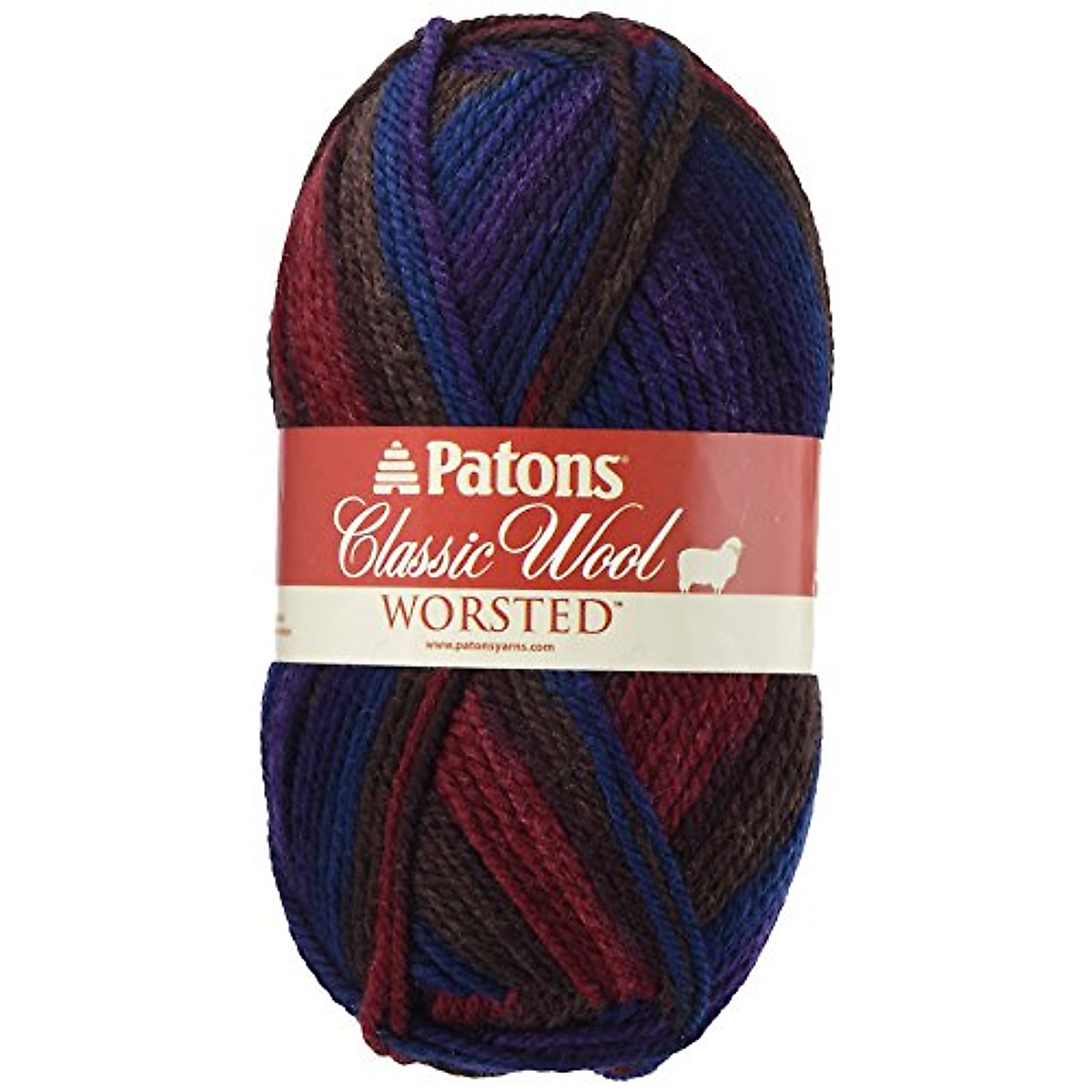 Patons Classic Wool Yarn, 3.5oz, Gauge 4 Medium, 100% Wool Palais - For Crochet, Knitting & Crafting