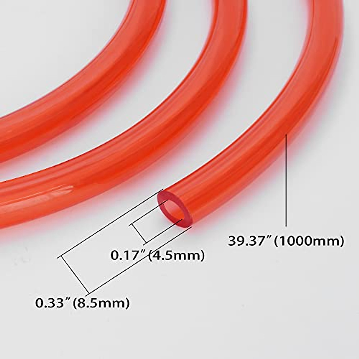 MTATCN Inline Fuel Switch Gasoline Filter Tubing Set with 6* Clamps for 50cc 70cc 110cc 125cc 150cc 250cc Baja BA150 ATV 4 Wheeler Gas Scooter Mini Bike Dirt Bike Go Kart Red