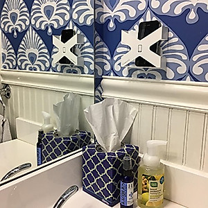 FONBOOTH Cell Phone Holder for Bathroom, Kitchen, Work Station, or Bedside (Black)