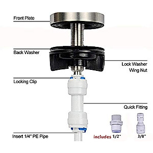 YOYMIZOO Black Drinking Water Faucet Stainless Steel Kitchen Bar Sink Water Filter Faucet Brushed Nickel Finish Commercial Water Faucet