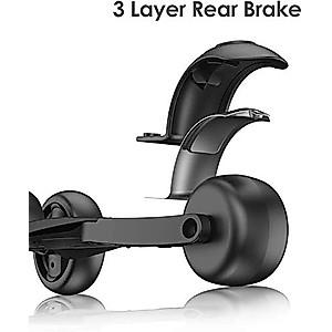 Kick Scooter for Kids with 3 Big Light Up Wheels, Lean to Steer, Adjustable Height, Wheel Scooter for Boys Girls Toddler (Black)