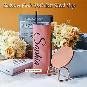 ATOMAKER Gift for Women, Rose Spa Gift Basket for Women, Mom, Wife, Girlfriend, Sister, Her - Relaxing Birthday Gifts, Christmas, Valentine's Day, Mothers Day Gifts, Personalized Tumbler, Heart