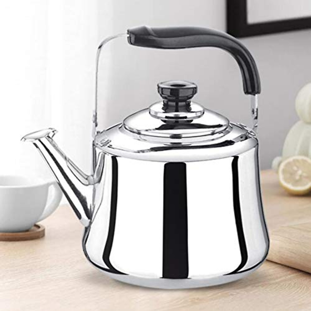 YARNOW Tea Kettle Stove Top 4 Quart Whistling Tea Kettle Teapot Stainless Steel Teapot Heating Water Container with Handle for Home Gas Stovetop