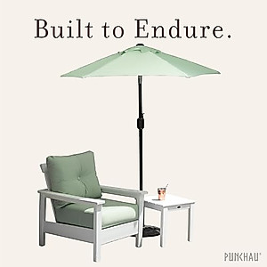 6 Ft Outdoor Patio Umbrella with Aluminum Pole, Easy Open/Close Crank and Push Button Tilt Adjustment - Sage Green Market Umbrellas