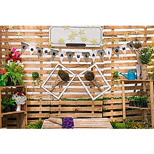 Whaline Star Banner with String Wooden Glitter Star Banner Pre-Assembled Gold Star Hanging Bunting for Christmas Garland Gold Wedding Baby Shower Birthday Party Decorations