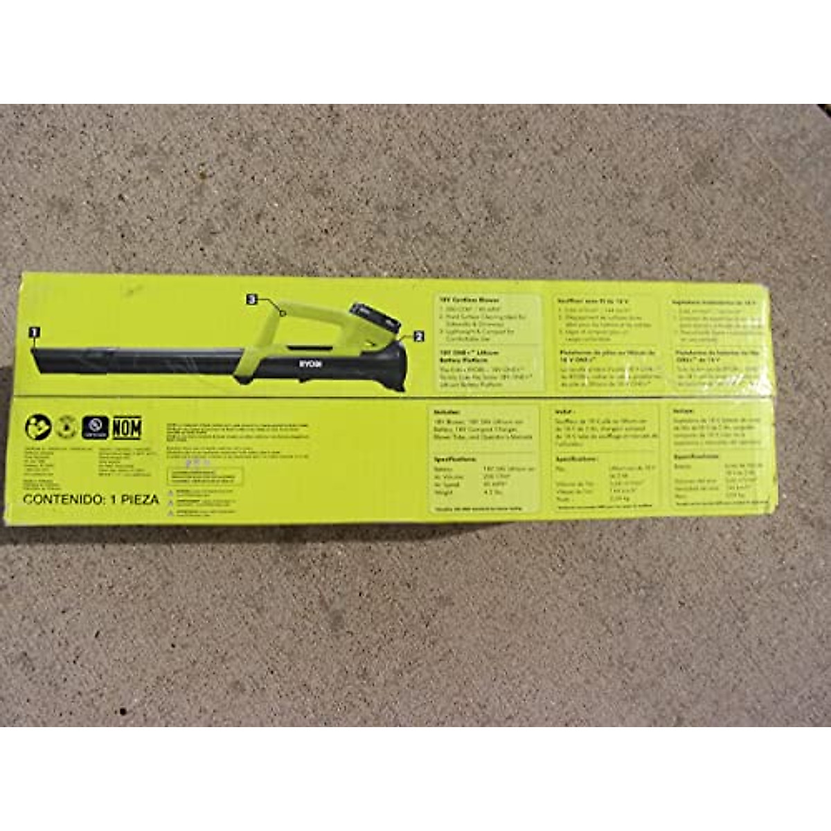 Ryobi ONE+ 90 MPH 200 CFM 18-Volt Lithium-Ion Heavy Duty Durable Cordless Leaf Blower - 2.0 Ah Battery and Charger Included, Compact, Lightweight Design Ideal For Use On Hard Surfaces