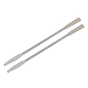 2 PCS Stainless Steel Lab Spatula, Lab Laboratory Mini Double-Ended Spatula, Lab Mini Double Ended Spatula, Micro Spatula, Semi-Micro Shovel Tapered Arrow End Flat Ends