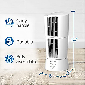 Lasko's Platinum Desktop Wind Tower (4917),White, Small