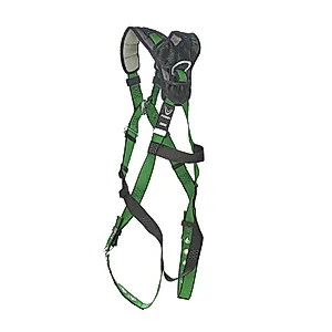 MSA 10205845 V-Form+ Full Body Safety Harness - Size: Standard (Medium), D-Ring Configuration: Back, Tongue Buckle Leg Straps, With Shoulder Padding, Full Body Harness