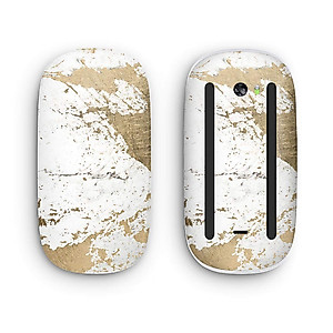 Design Skinz Gold Foiled Marble v1 Vinyl Decal Compatible with The Apple Magic Mouse 2 (Wireless, Rechargable) with Multi-Touch Surface