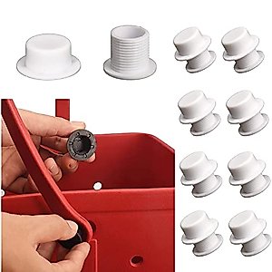 8 Sets Screw Replacement Buttons for Beach Bag, Bog Replacement Rivets, Replacement Rivets for Bogg Bag Simple Southern Bag Handle (White)