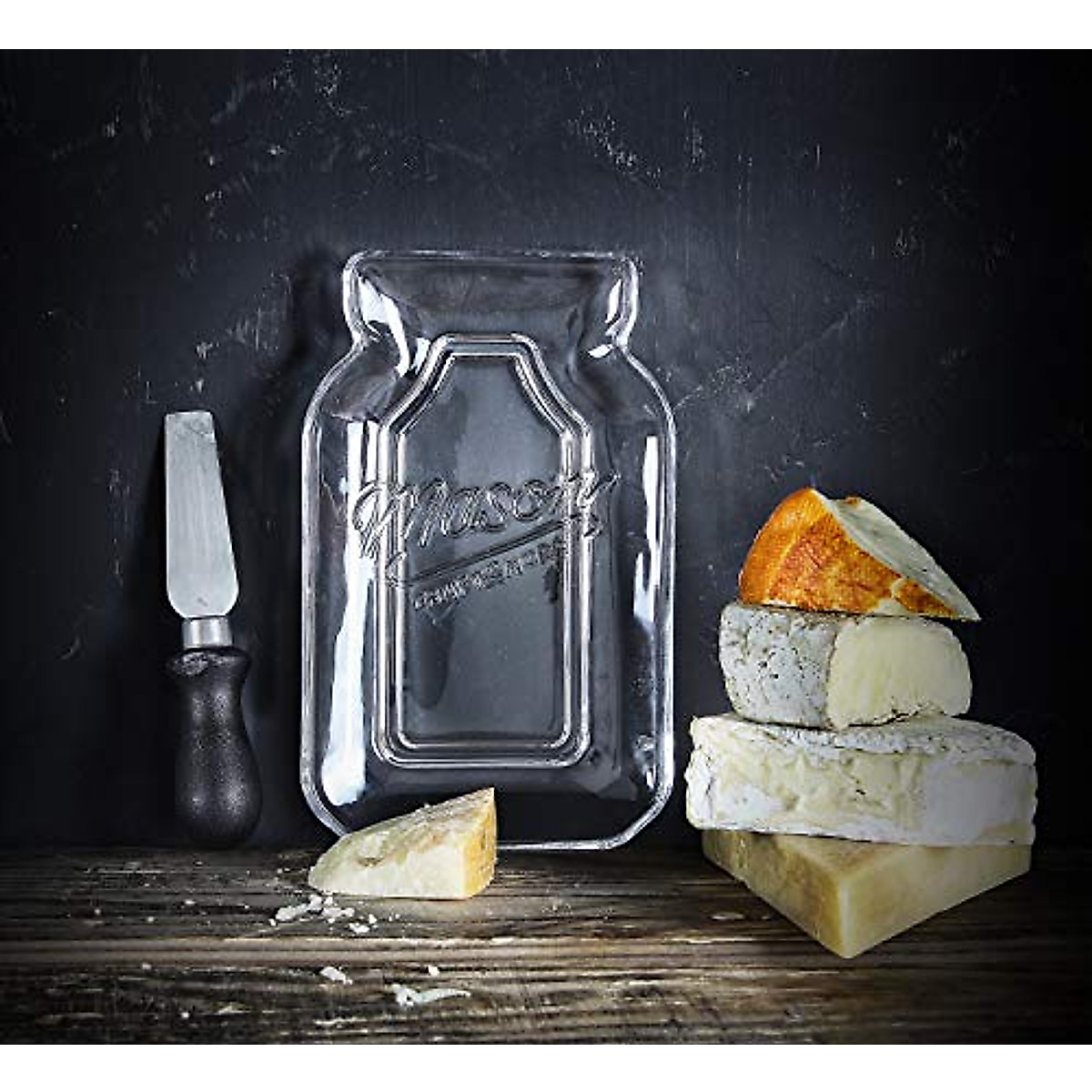 Mason Craft & More Glass Tableware Collection, SPOON REST, Clear