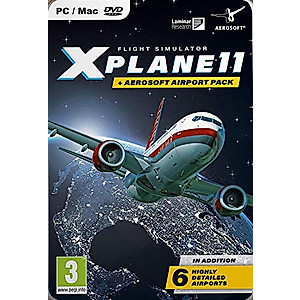 Xplane 11 Global and Aerosoft 6 Airports Collection PC DVD