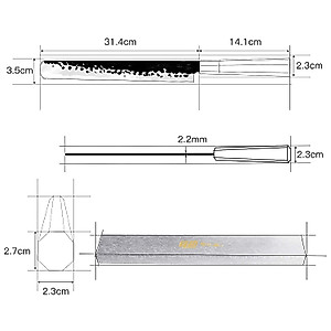 FINDKING Dynasty Series 12" Clad Steel Brisket Ham knife and Magnetic Walnut Knife Edge Guard