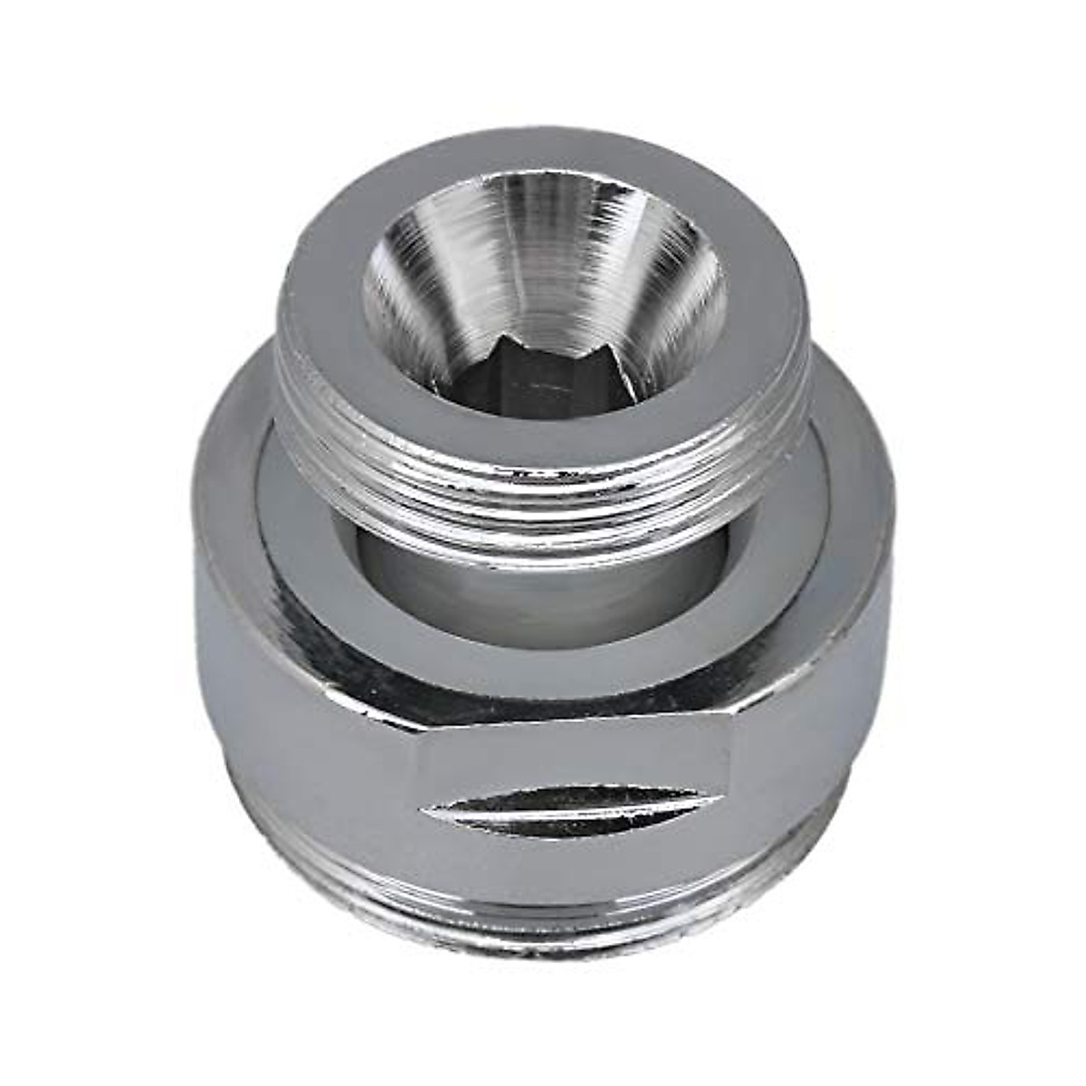 RDEXP Tap Aerator Male Thread 18mm to 22mm Water Faucet Adaptor 360 Degree Copper