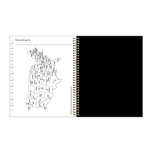 Blue Sky 2024 Weekly and Monthly Appointment Book and Planner, 8.5" x 11", Frosted Cover, Wirebound, Sheridan Black (137277-24)