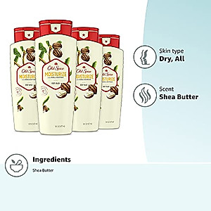 Old Spice Body Wash for Men, Moisturize with Shea Butter Scent, 16 Fl Oz (Pack of 4)