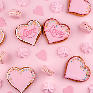 JOB JOL Cookie Cutters 6 PCS, Heart Cookie Cutters, 2'' to 4'', for Valentine's Day