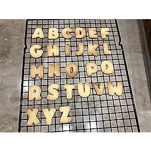 Alphabet Cookie Cutters Set, 26 Pcs Stainless Steel Large Mold Tools for Fondant Biscuit, Cake, Fruit, Vegetable, or Dough Cut (3 inch)