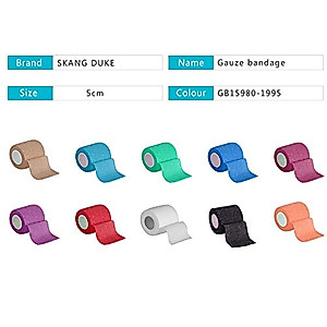 20 Pack Self Adhesive Bandage Breathable Cohesive Bandage Wrap Rolls Elastic Self-Adherent Tape for Stretch Athletic, Sports, Wrist, Ankle (Multicolor)