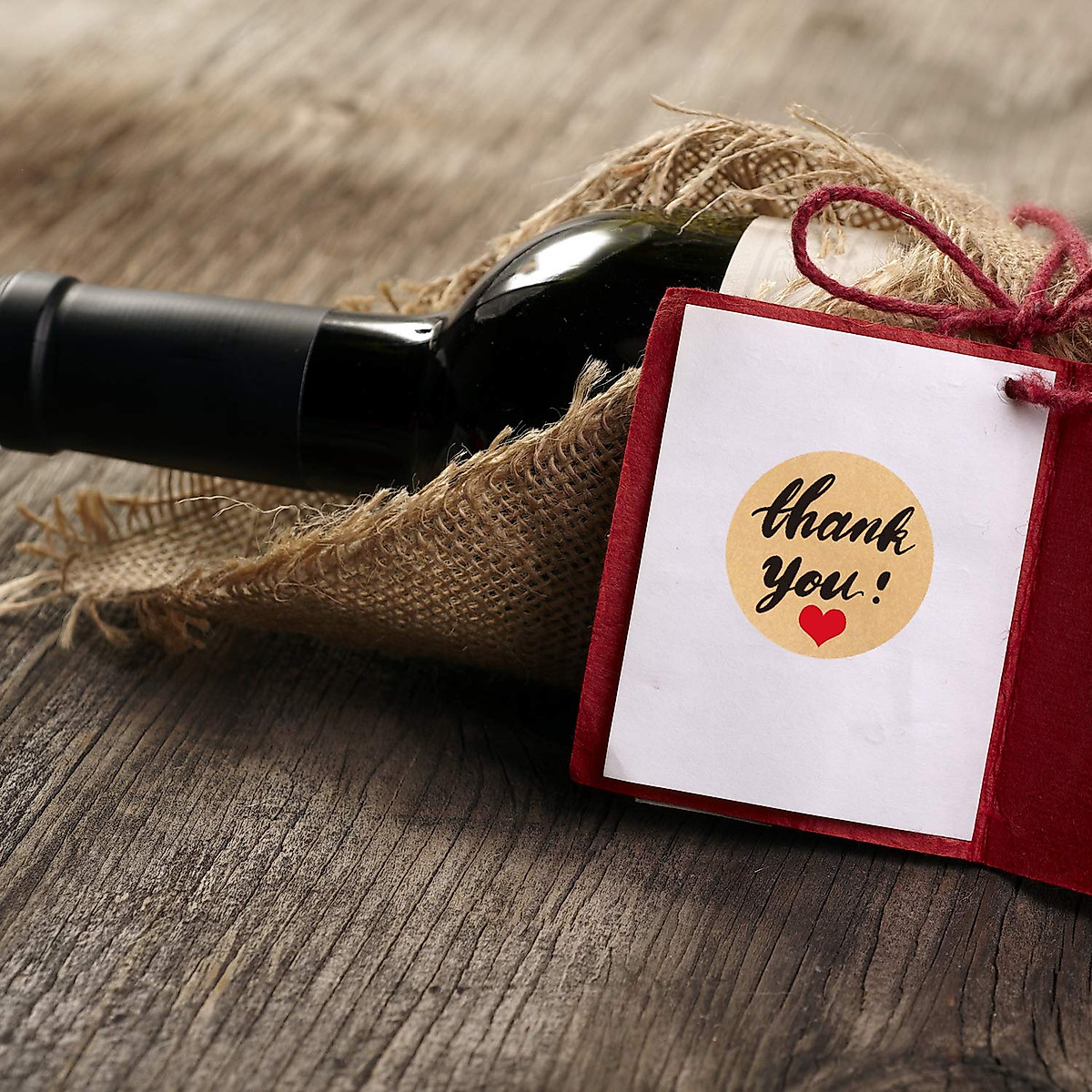 JIANYI Thank You Stickers, 1.5 Inch Thank You Stickers for Packaging, Decorative Kraft Sealing Stickers Labels for Business, Gifts, Envelope, 500 Labels Per Roll (Black)