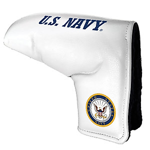 Team Golf Military US Navy - Printed Team Golf Military Tour Blade Putter Cover (White), Fits Most Blade Putters, Scotty Cameron, Taylormade, Odyssey, Titleist, Ping, Callaway