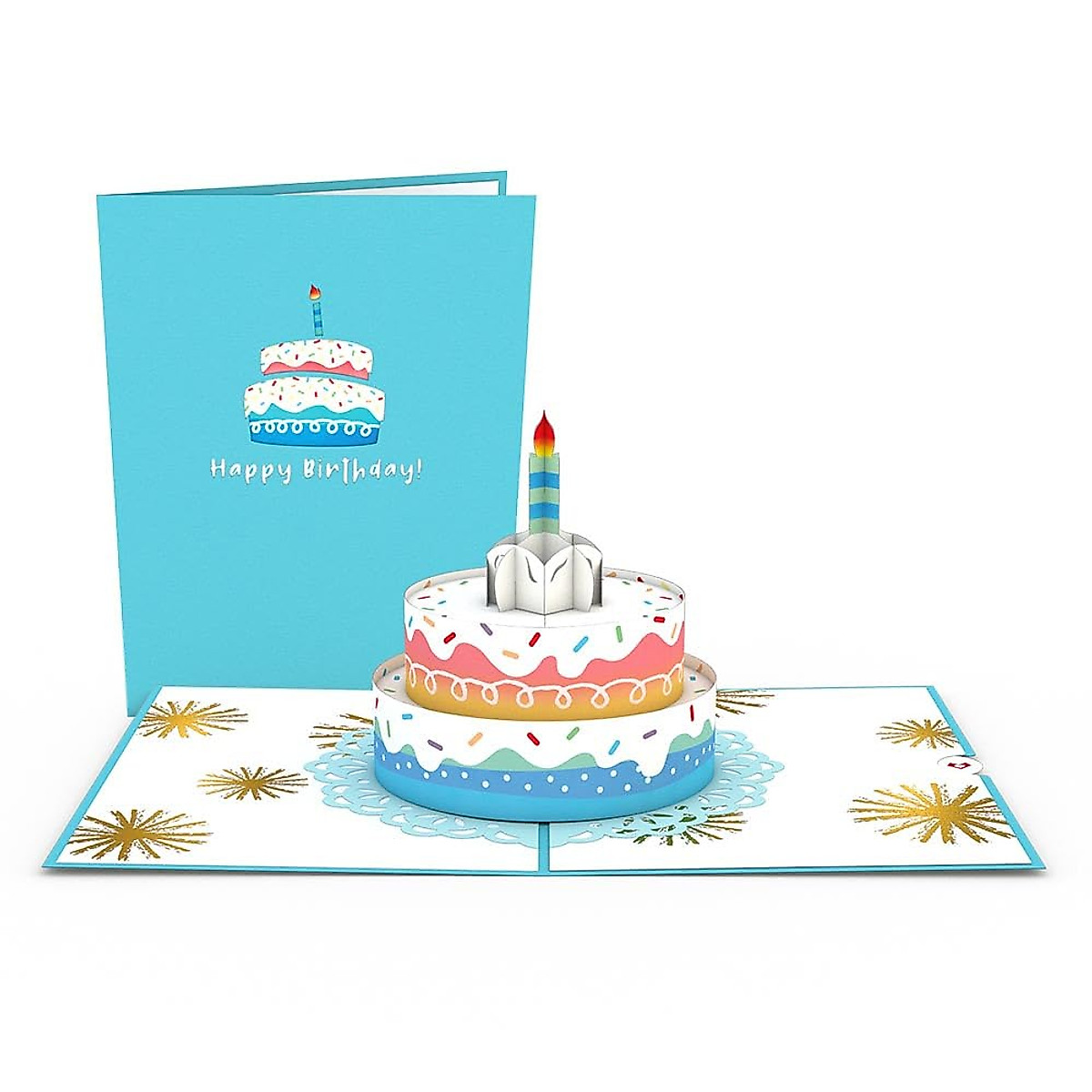 Lovepop Rainbow Birthday Cake Birthday Pop Up Card, 5x7-3D Birthday Greeting Card, Pop Up Birthday Card for Mom, Pop Up Birthday Cards for Kids, Celebration Cards