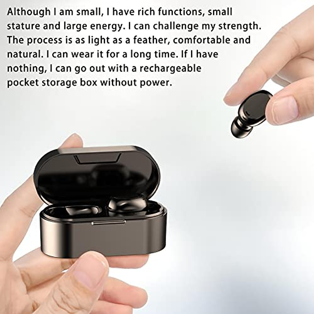 Wireless Bluetooth 5.0 Headset Touch Control- Bluetooth Headset Intelligent Noise Reduction Hd Call -Waterproof,Rich- and Full Bass,Long Standby Time,Compatible with iOS&Android for Sports Gym