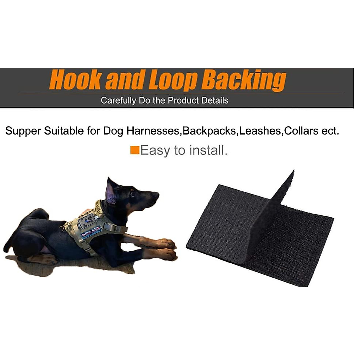 Veelkrom K9 & Crossbone Killer Attack Police Dog Fastener Patch Embroidered Army Swat Morale Hook Loop Backing Tactial Badge Swat for Service Animal Vest (K9 Blue line)