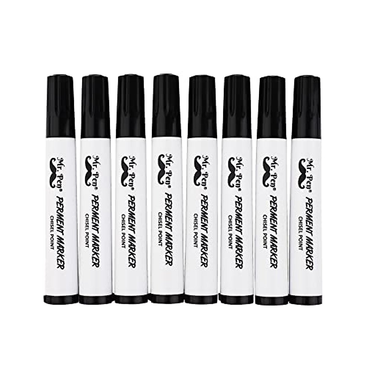 Mr. Pen- Black Permanent Markers, 8 Pack, Chisel Tip Permanent Marker, Markers, Black Markers, Thick Black Markers, Permanent Marker Chisel, Chisel Tip Black Marker, Chisel Tip Black, Chisel Tip