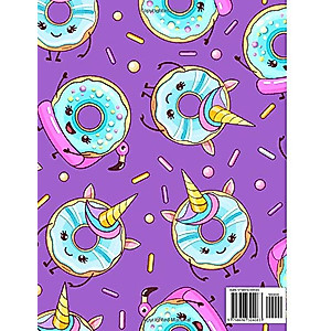 Composition Notebook: Wide Ruled Paper Notebook | Blank Lined Workbook for Teens Kids Students for Home School College | Cute Unicorn Pattern