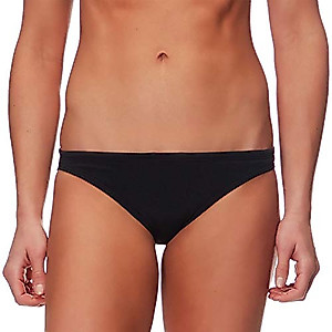 TYR Women's Standard Durafast One Classic Bikini Swimsuit Bottom, Black, Medium